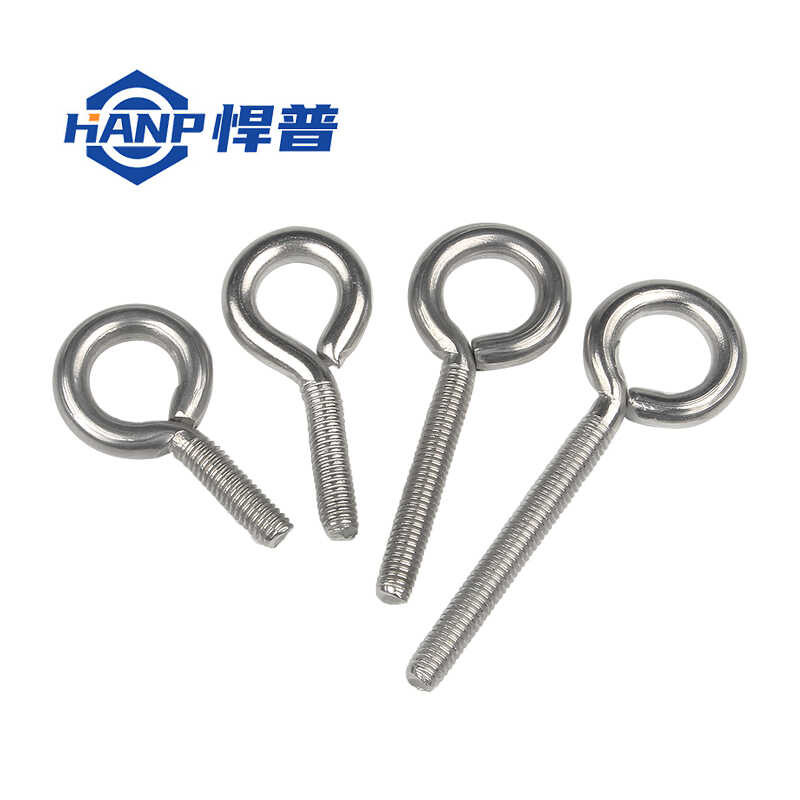 steel sheep stainless 304 eye screw with loop hook, circular ring bolt ...
