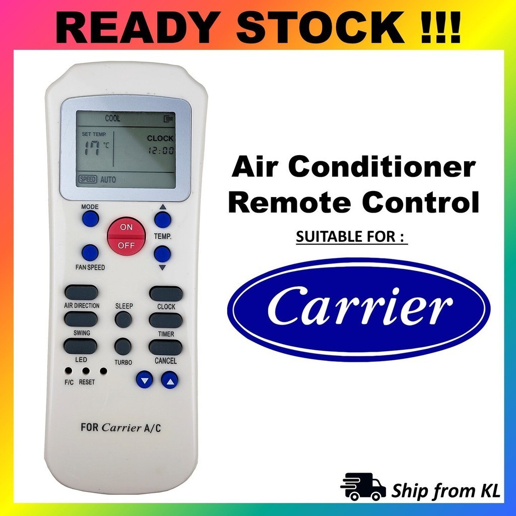 CARRIER Air Cond Aircon Aircond Remote Control Replacement (R14A/CE ...