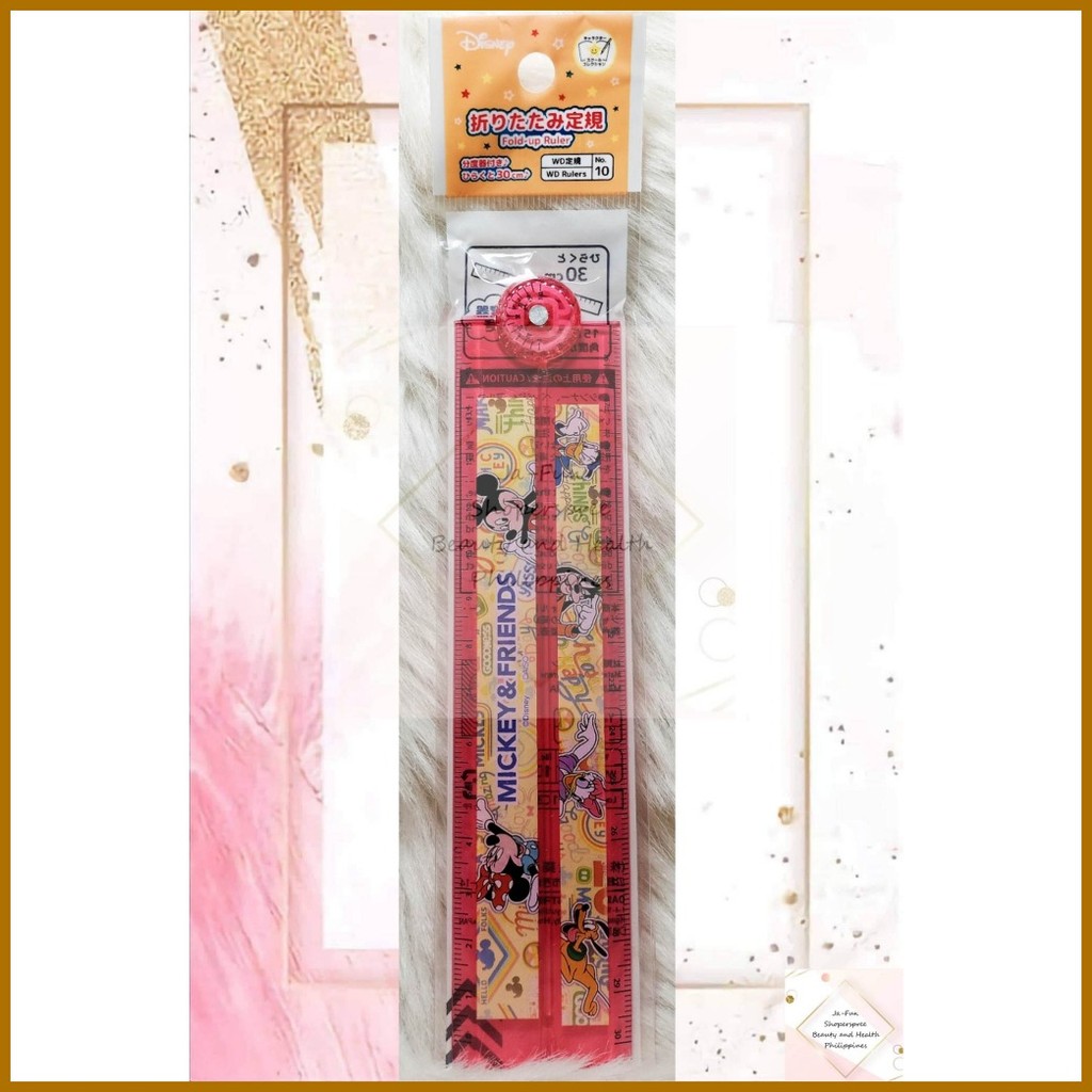 DISNEY FOLDABLE RULER WITH PROTRACTOR ( AUTHENTIC JAPAN DAISO QUALITY ...