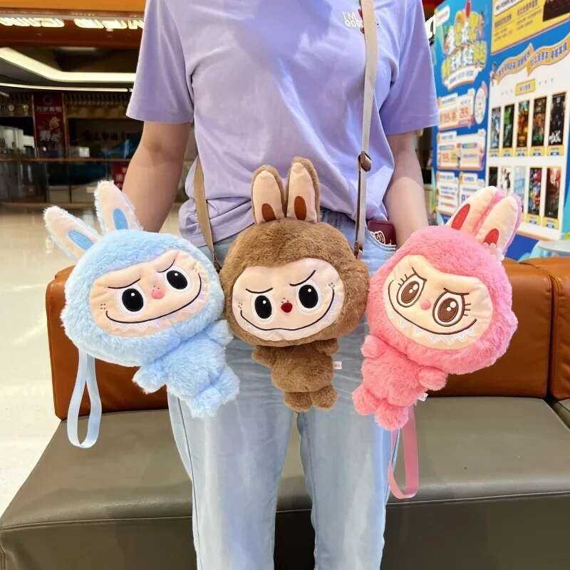 Labubu Shouder Cute Cartoon Plush Doll Backpack New Student Crossbody ...