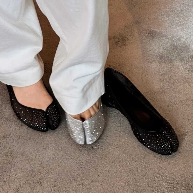 CL Same Sier Red Bottom Pig Leg Split Toe Shoes 2025 Spring and Autumn ...