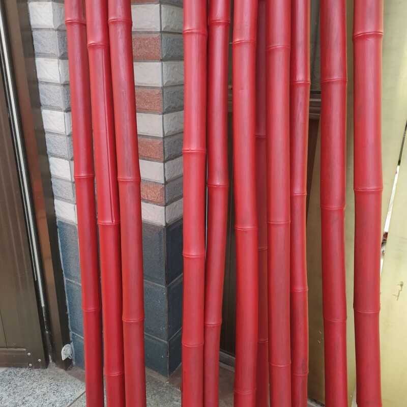 Golden Bamboo Pole Banquet Hall Red Wedding Showcase Golden Bamboo ...