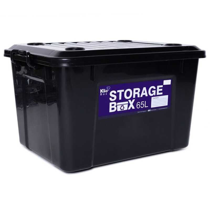 LY Klio Storage Box Na May Mga Wheels 65L - Itim | Shopee Philippines