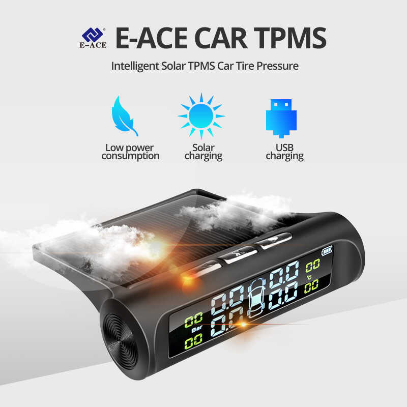 Solar E-Ace Power TS Car Tire Monitor System Auto Security Alarm ...