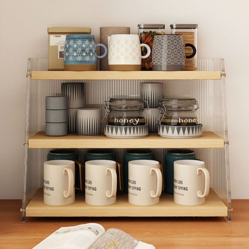 Desktop Storage Rack Ins Style Acrylic Table Storage Rack Cup Storage ...