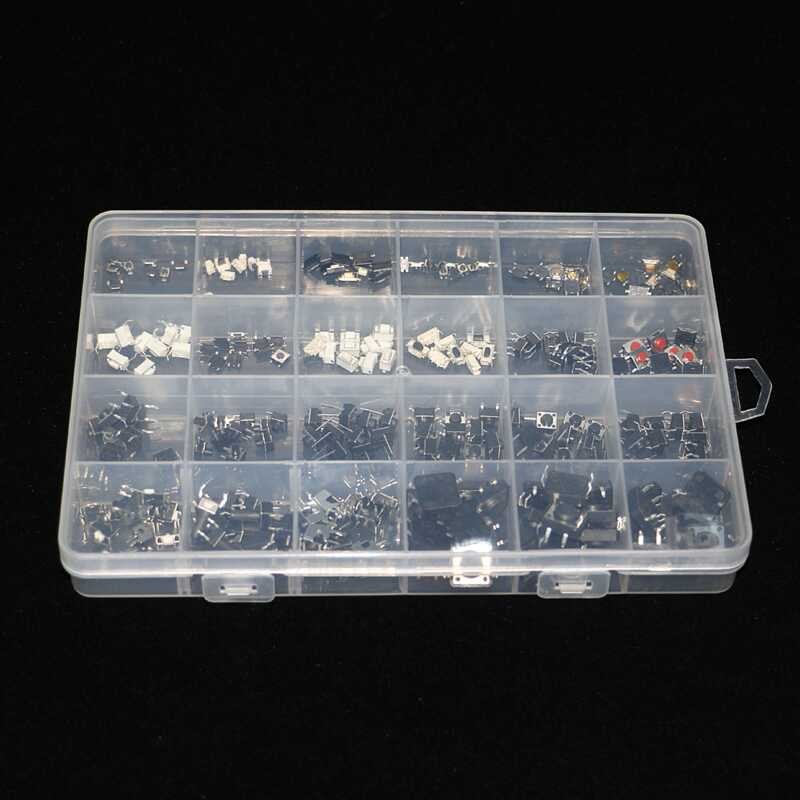 Micro 250pcs/box Assorted Push Button Tact Switches Reset 25Types Mini ...