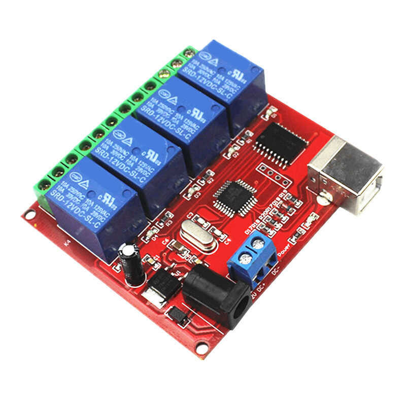 4-channel 12V computer USB control switch, no drive relay module, PC ...