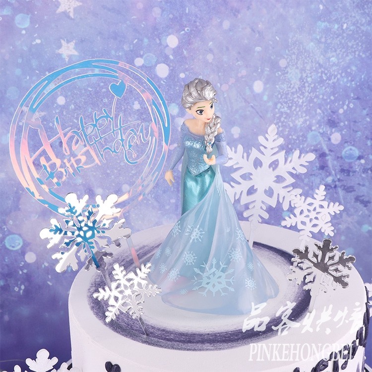 in stock Frozen Princess Cake Toppers Disney Figures Elsa Anna Gift ...