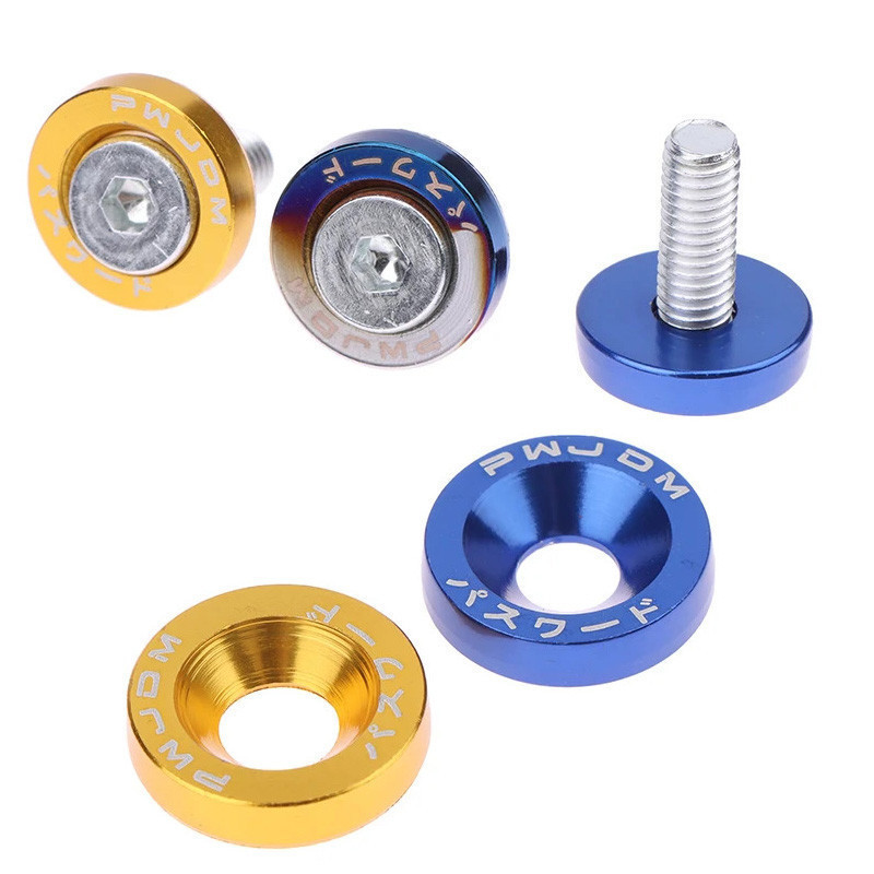 10pcs M6 JDM Fender Washers Bumper Washer and Fender Screw Car Styling ...