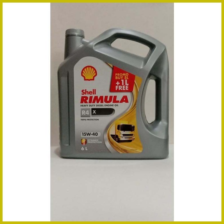 ஐ SHELL RIMULA HEAVY DUTY DIESEL ENGINE OIL R4X 15W-40 6L | Shopee ...