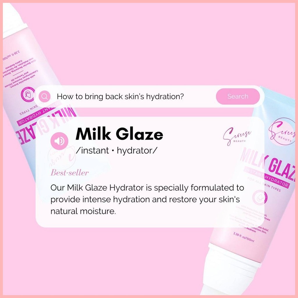 B1T1 Sereese Beauty Milk Glaze Hydrator Water-based Moisturizer with ...