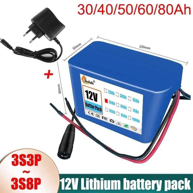 Lithium Ec Battery 12V 50Ah 18650 Lithium Battery Pack 3S5p ...