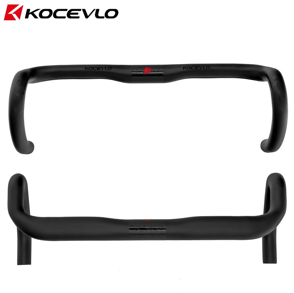 KOCEVLO Carbon Fiber Road Handlebar 400/420/440mm Bent Bar Black Matte ...