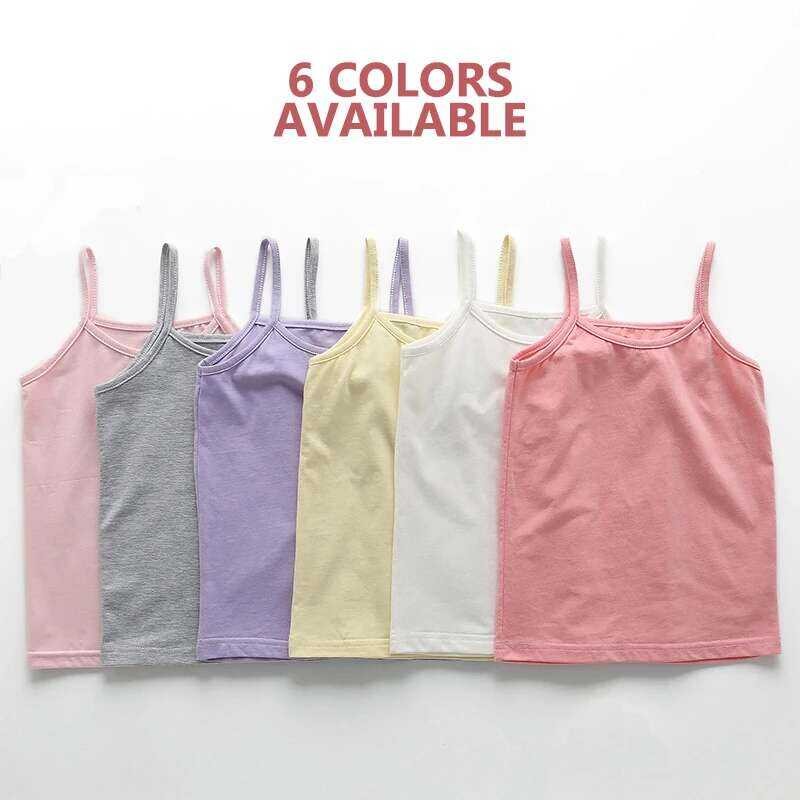Girls Summer ⭐ Tanks Tops Children's Clothing Underwear Cotton Colored ...