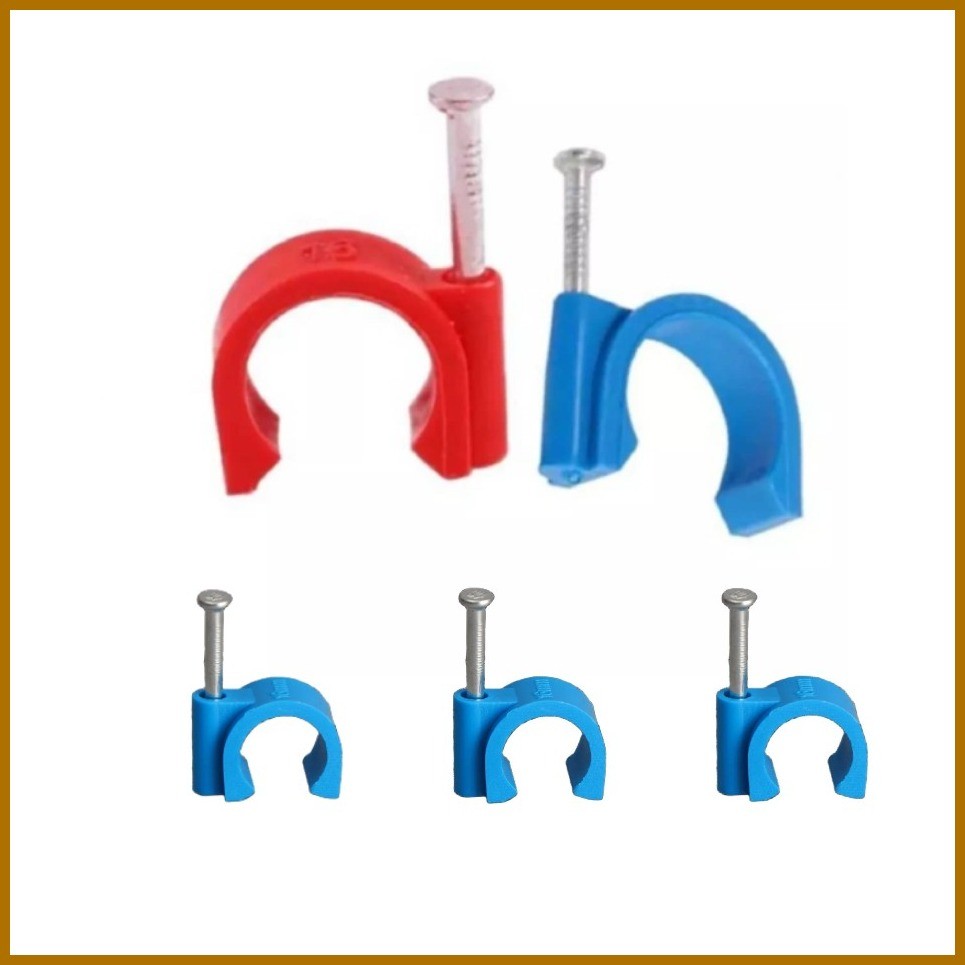 Pvc Pipe Clamp Orange and blue 1/2 inch (PER PACK/100PCS) | Shopee ...