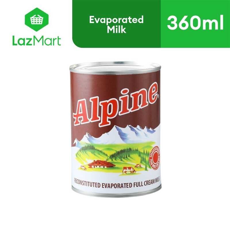 Alpine Full Cream Evaporated Milk 360Ml | Shopee Philippines