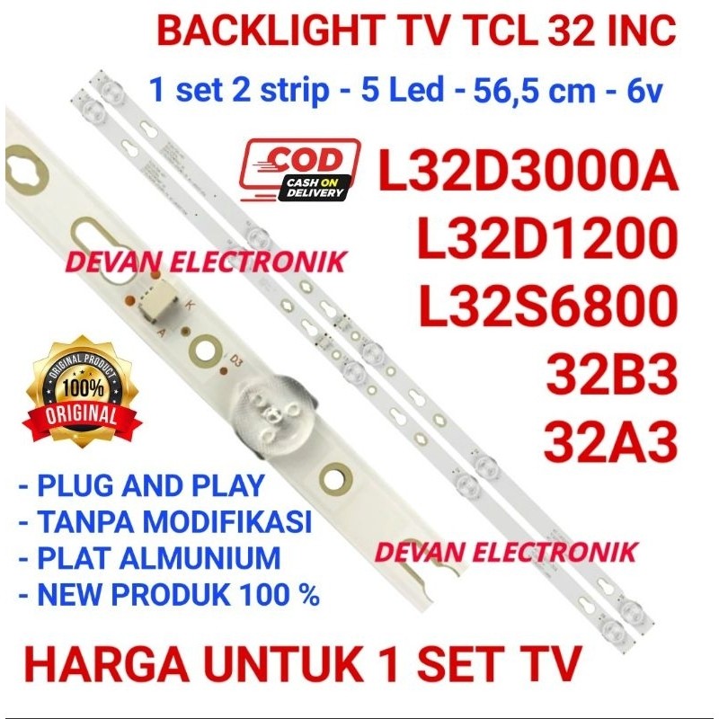 ۞ ¤ Tcl TV BACKLIGHT 32d3000 32d1200 32b3 32a3 TCL TV BACKLIGHT LED ...