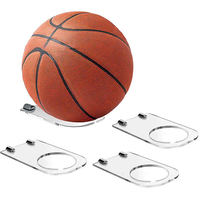 Football Acrylic Basketball Wall Mount Ball Support Bracket Holds For ...