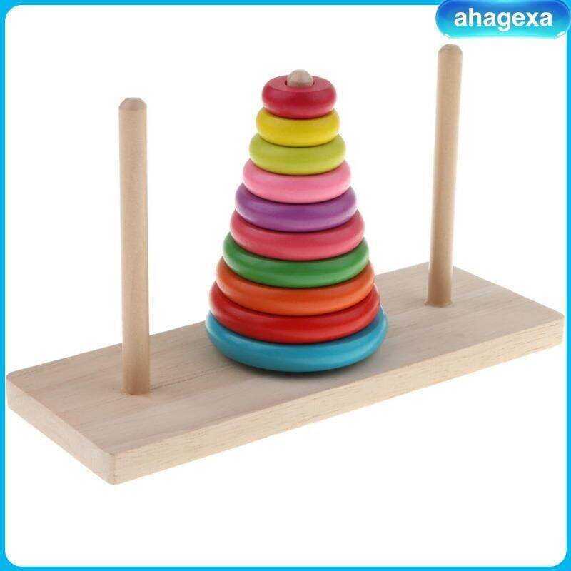 10 Rings Tower Of Hanoi Game - Wooden Puzzles For Adults Classic Puzzle ...