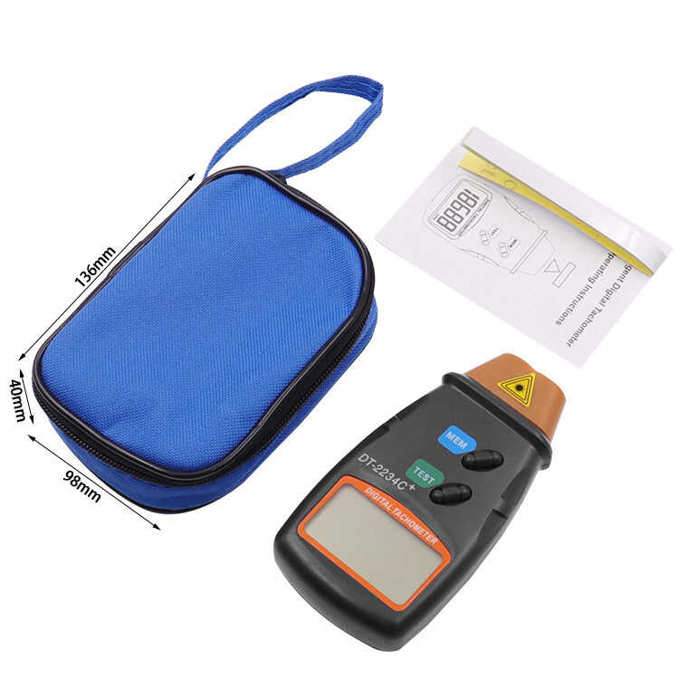 Digital Handheld Laser Tachometer R Meter Non-Contact Motor Lathe Gauge ...