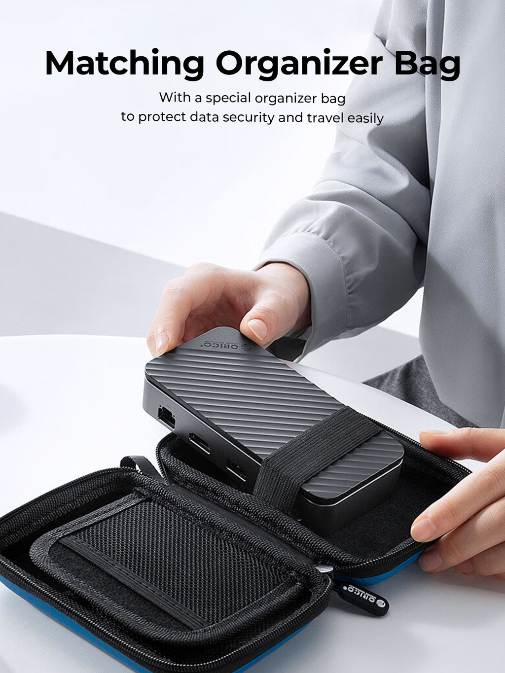 ORICO Upgrade USB C HUB with M.2 NVMe SATA SSD Enclosure Cooling Fan ...