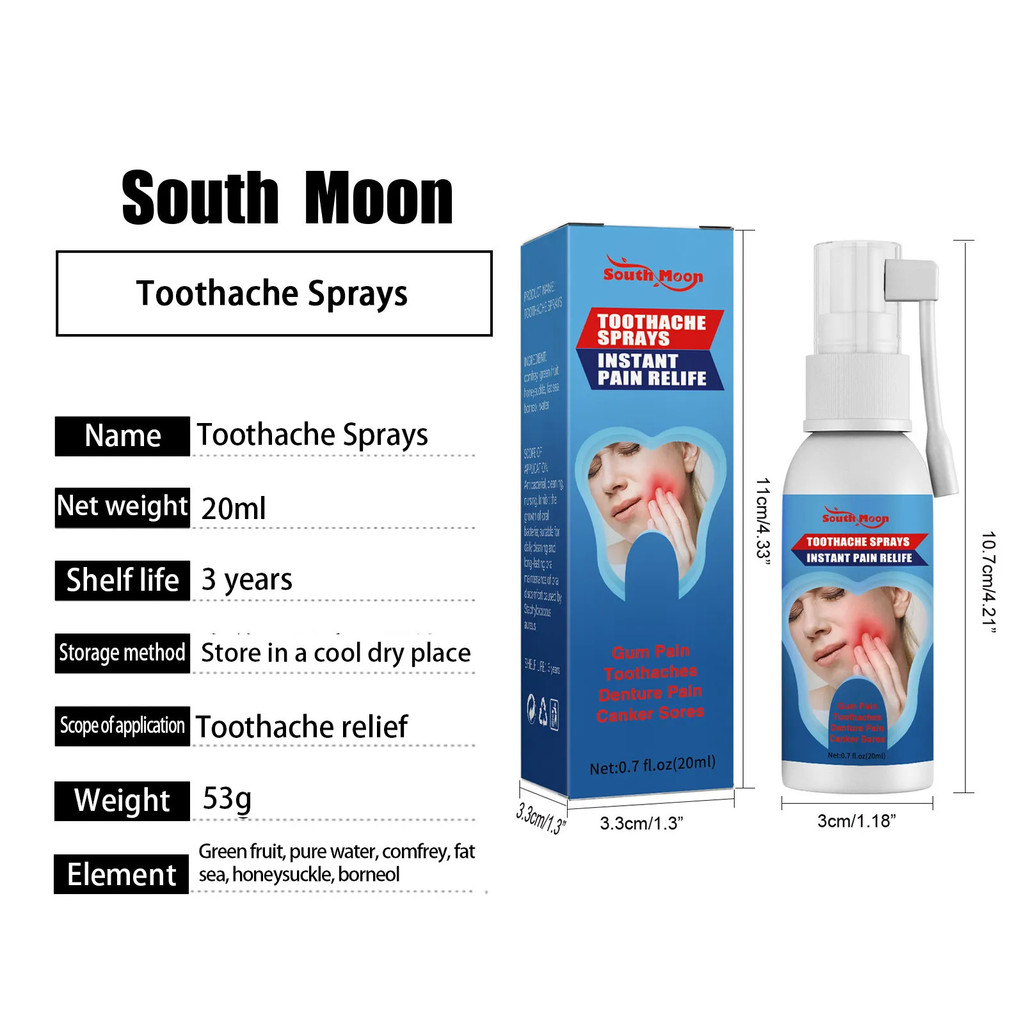 Instant Tooth Pain Relief Spray Effective Treatment Teeth Pain Swell ...