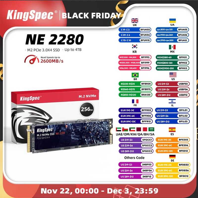 M.2 KingSpec 120GB 256GB 512GB 1TB 2TB hard Drive M2 ssd m.2 NVMe pcie SSD Internal Hard Disk ...