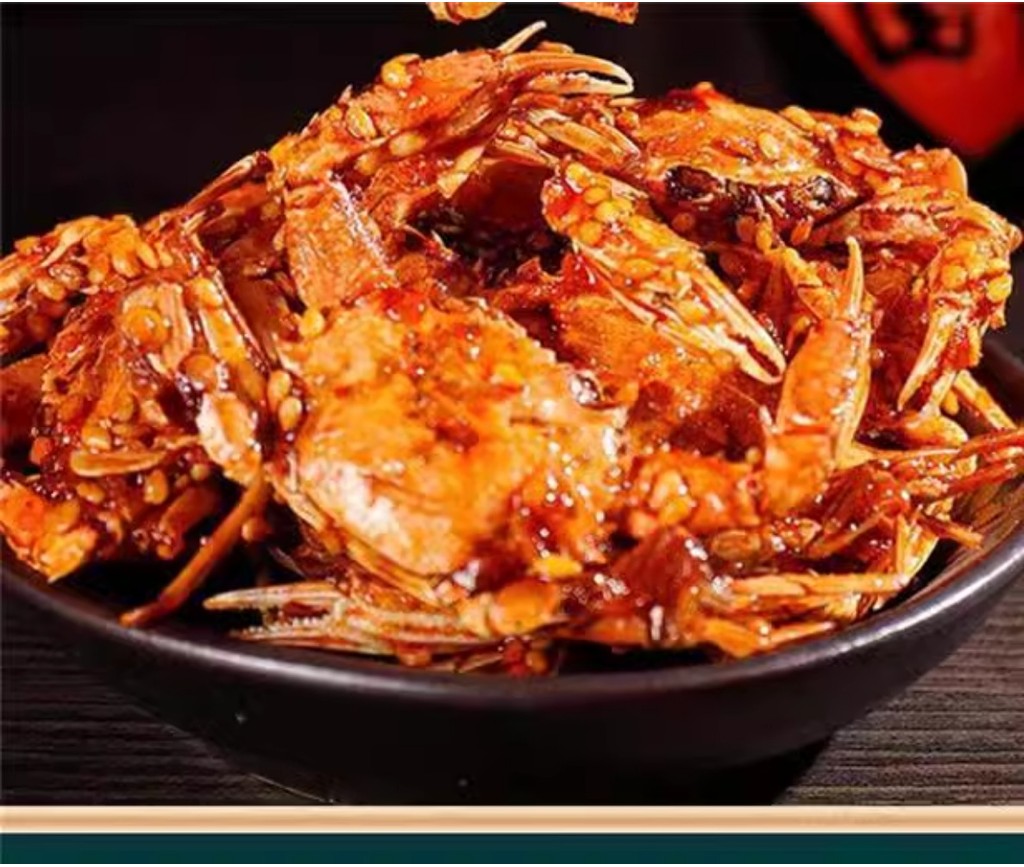 Small Crab Snacks Ready-to-eat Crispy Sweet and Spicy Sea Crabs 55g/bag ...