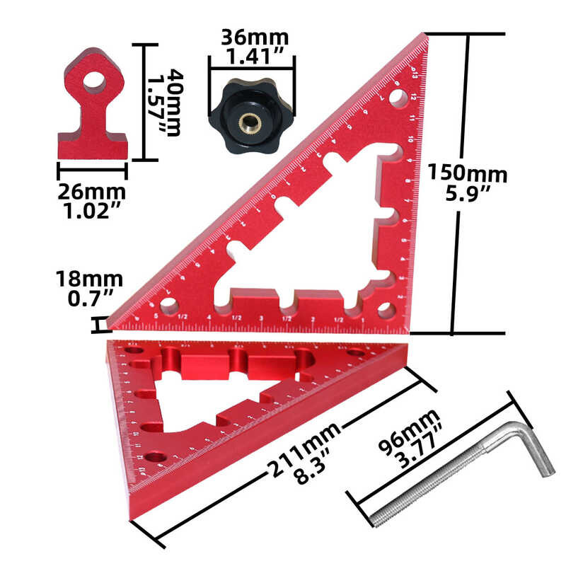 45 2Pc At 90 Degree Positioning Squares Right Angle Clamps Aluminum ...