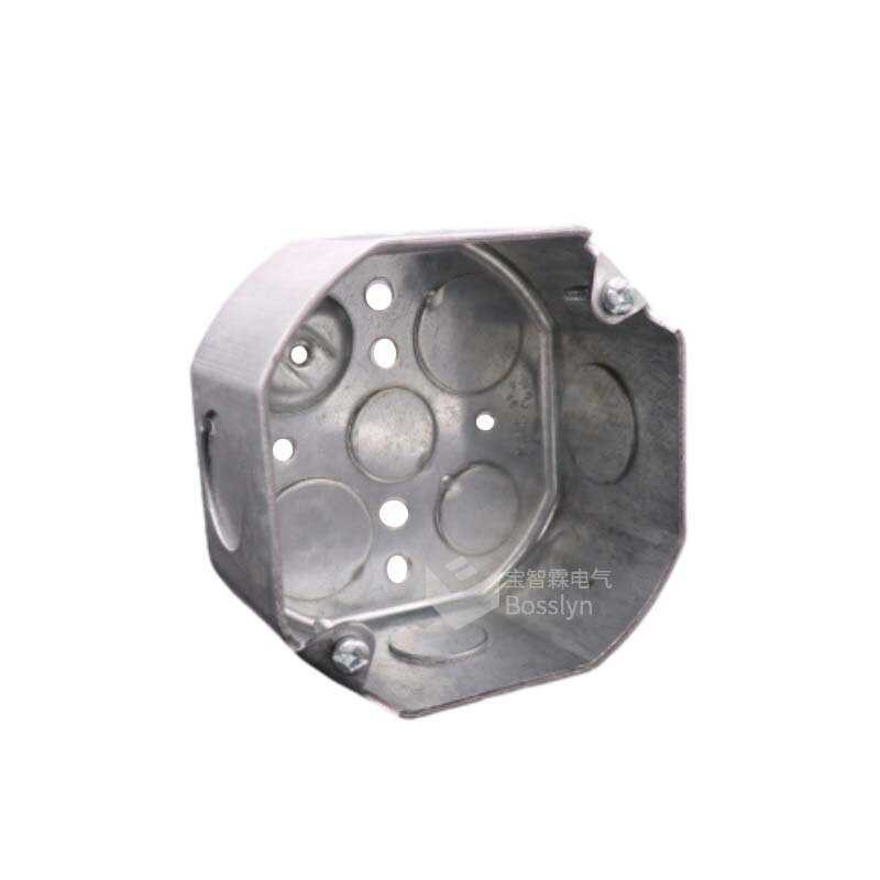 Octagonal circular metal bottom box concealed switch junction box metal ...