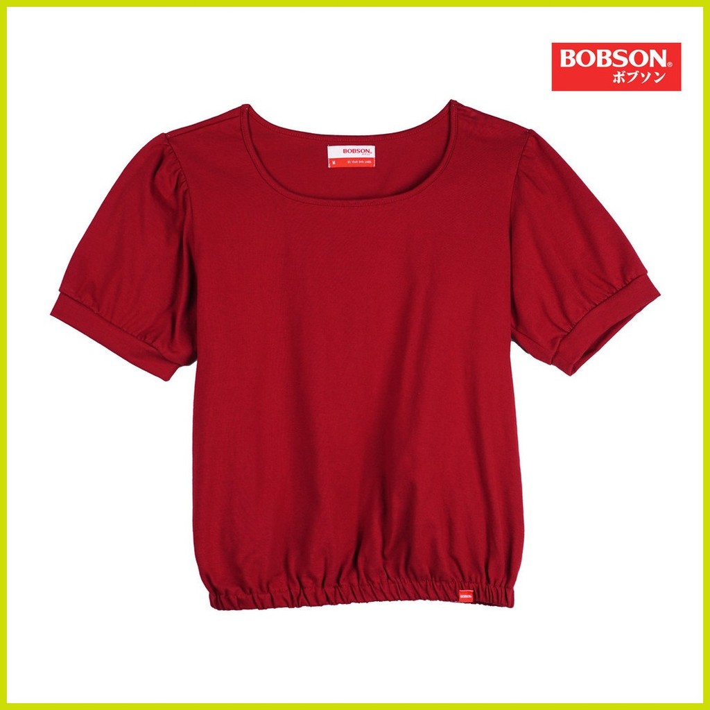 ≅ Bobson Japanese Ladies Basic Tees Boxy Fit 155413-U (Maroon) | Shopee Philippines