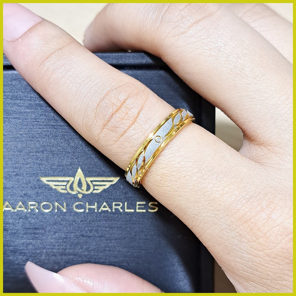 AARON CHARLES Free Engraved Name Wedding Ring - (PIECE ONLY) | Shopee ...