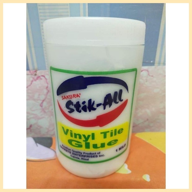 § Vinyl Adhesive ( glue for vinyl tiles) 1liter / SAKURA STIK-ALL VINYL ...