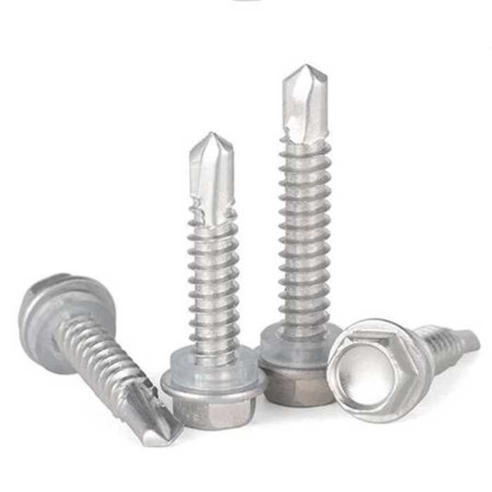 【24H Ship】50Pcs 410 Stainless Steel Dovetail Screw Outer Hexagon Self ...