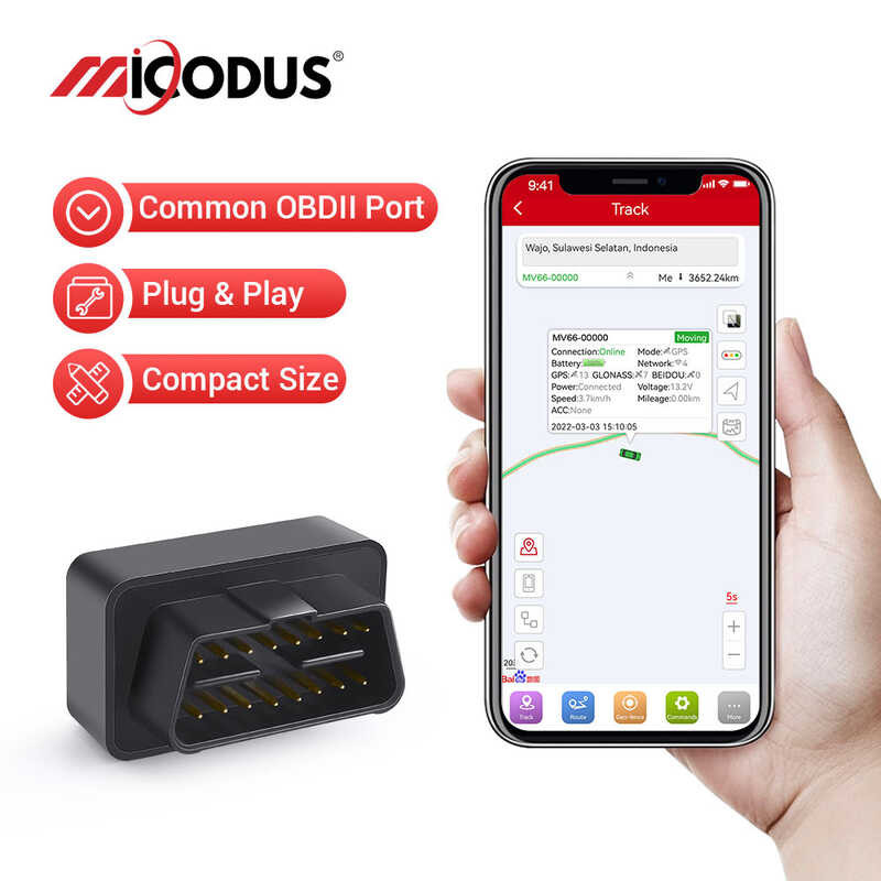 MiCODUS 2G MV66 board OBD GPS tracker para real-time na paglalagay ng mga alarma sa kotse ...