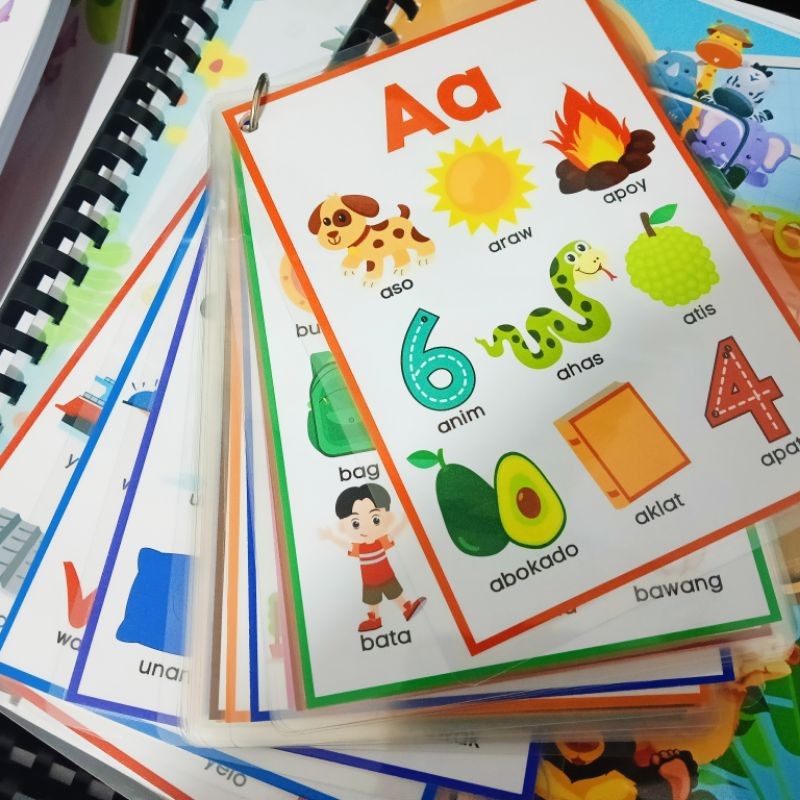 ♞Filipino Flashcards Educational Learning Reading Material Alpabeto ...