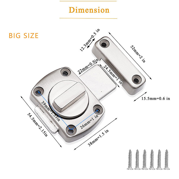 （Fast&COD）Rotate Bolt Zinc Alloy Latch Thicken Twist Lock Universal ...