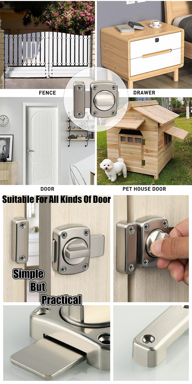 （Fast&COD）Rotate Bolt Zinc Alloy Latch Thicken Twist Lock Universal ...
