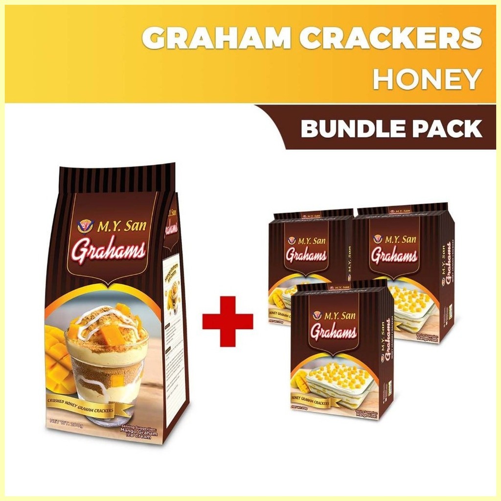 ♞MY San Handy Pack Honey Grahams 200g + MY San Graham Crushed Honey ...
