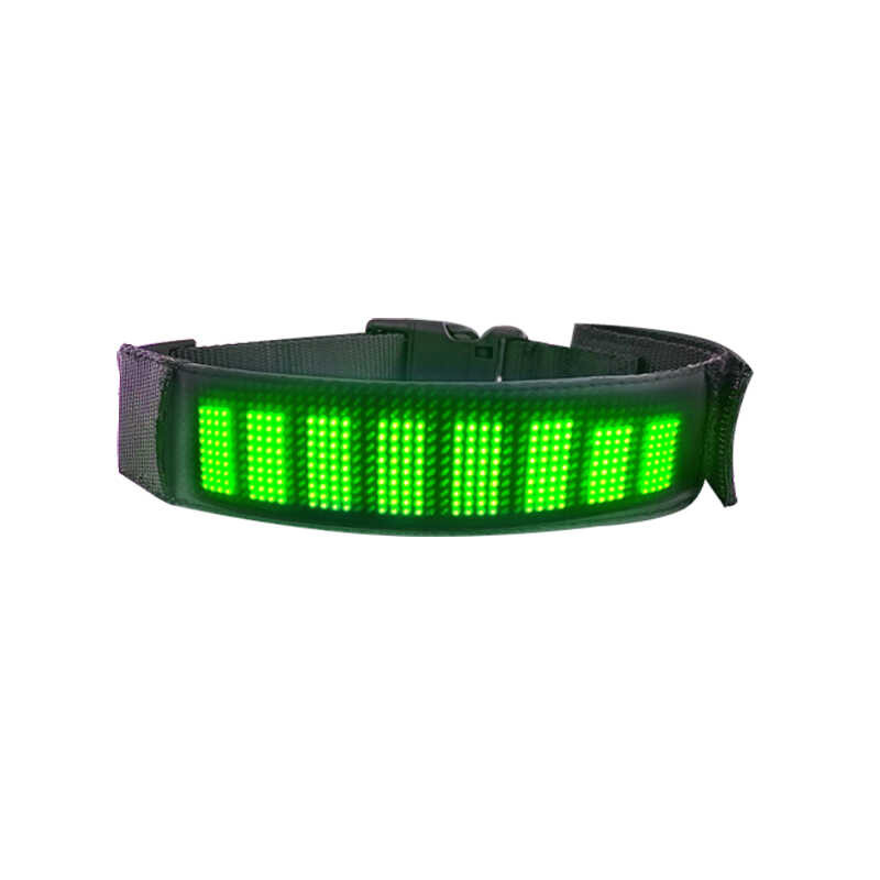Dog Luminous Digital Message moving led screen bluetooth Flexible ...