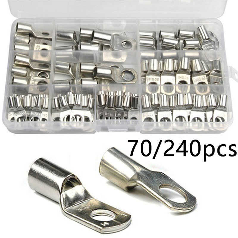 Ring 70/240PCS Terminal Cable Shoes 35mm2 Tinned Lug Eye Connectors ...