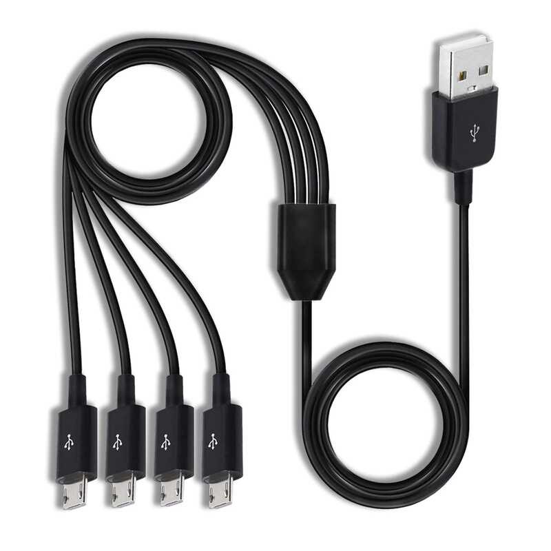 splitter cable, Herfair 4-in-1 multi micro data cable charging cable ...