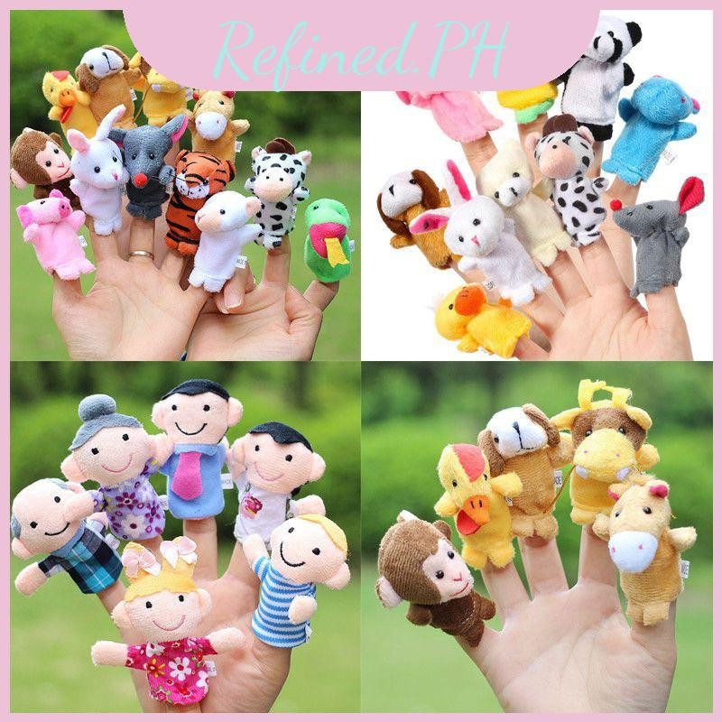 Baby Plush Toy Finger Puppets Props Animal Doll Hand Puppet Educational ...