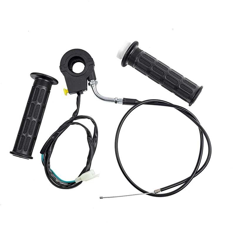 Handlebar 2 Ng Motorcycle Hand Grips Throttle Cable Kill Set 49Cc-80Cc ...