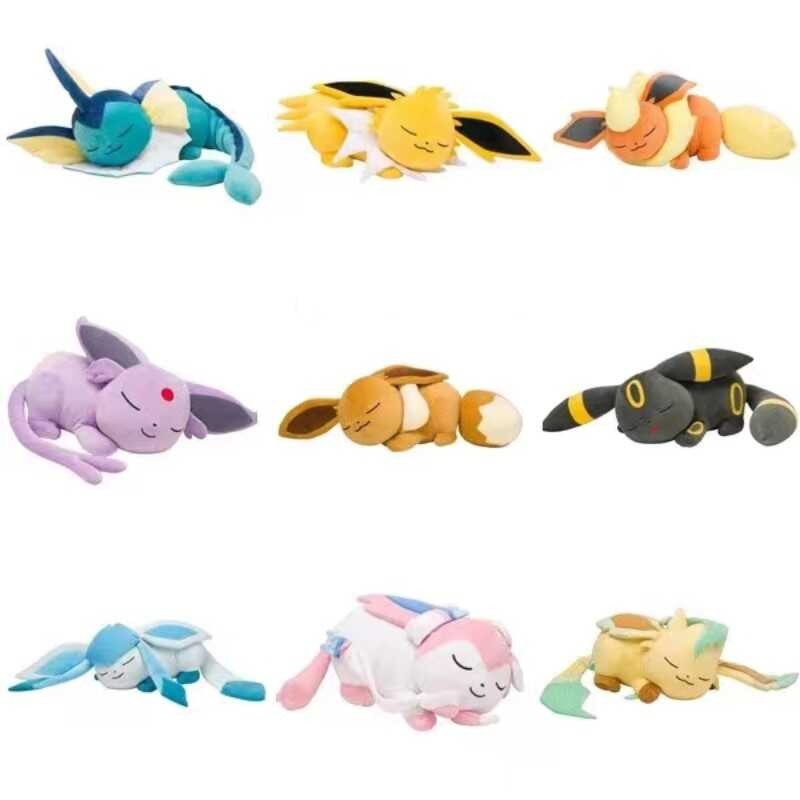 Original Eeveelution Big Sleeping Syeon Espeon Umbreon & Leafeon Plush ...