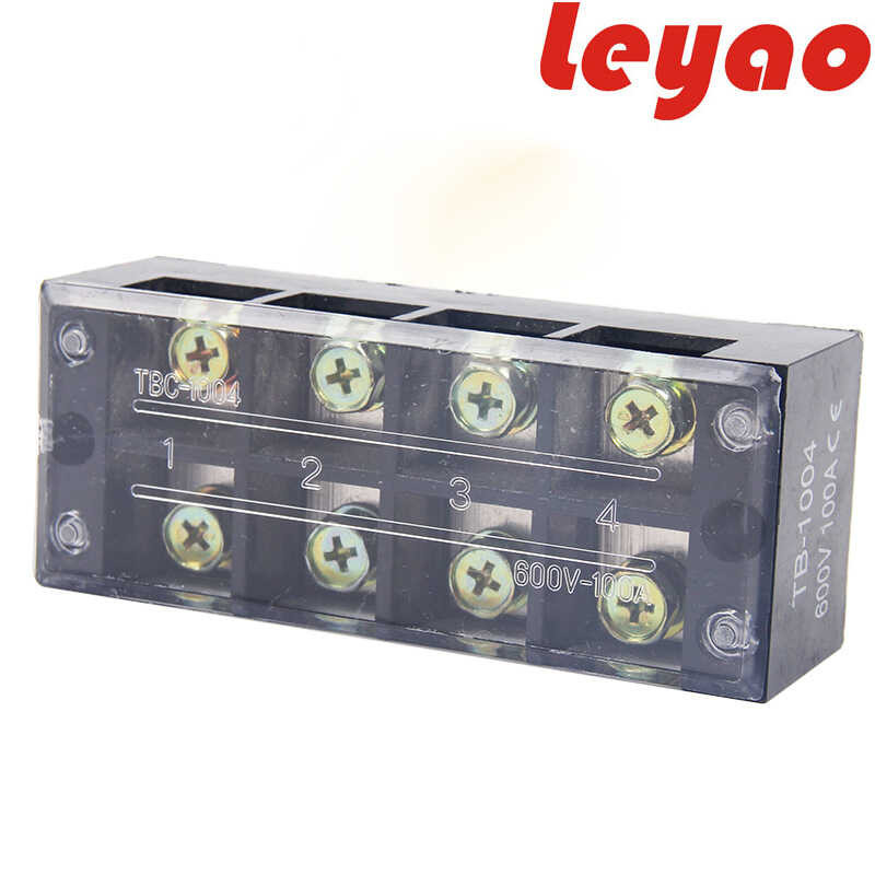 Leyao Electric TBC Wiring Terminal TBC1004 Copper Wiring Block Fixed ...