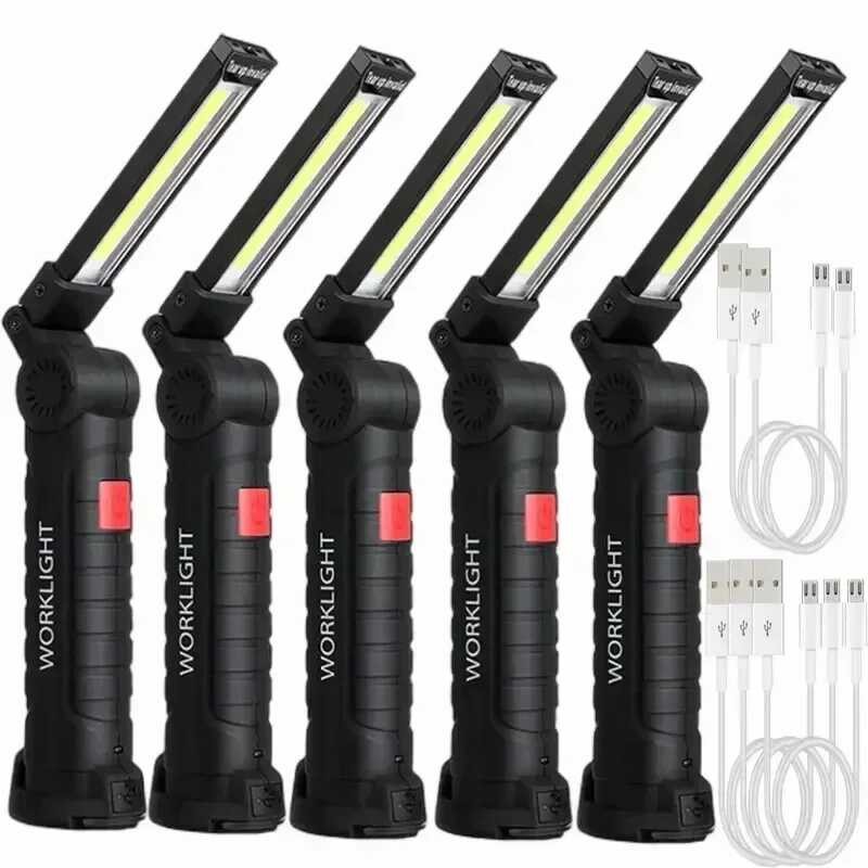Flashlight LED Rechargeable Work Hanging Hook Magnetic Gamit Ang ...