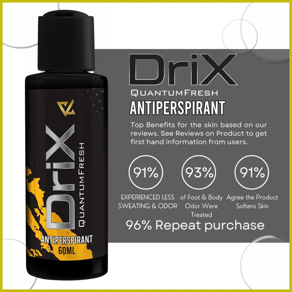 ⊕ ♀ Drix QuantumFresh Antiperspirant Hydrofree (Hands, Feet, Underarms ...