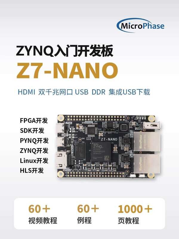 Micro phase Z7Nano XILINX FPGA development ZYNQ core board 7020 7010 PYNQ dual network port ...