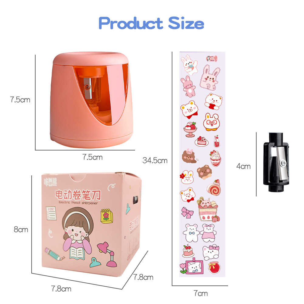 【COD】 Electric Sharpener for Pencil for Kids With Sharpener Head ...